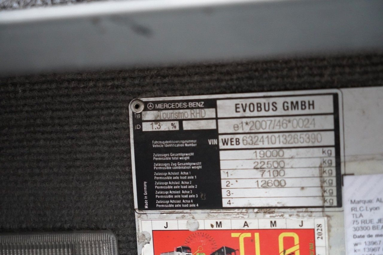 Mercedes-Benz TOURISMO RHD / EURO 6 / 12 METRÓW / SPROWADZONY Bus ...