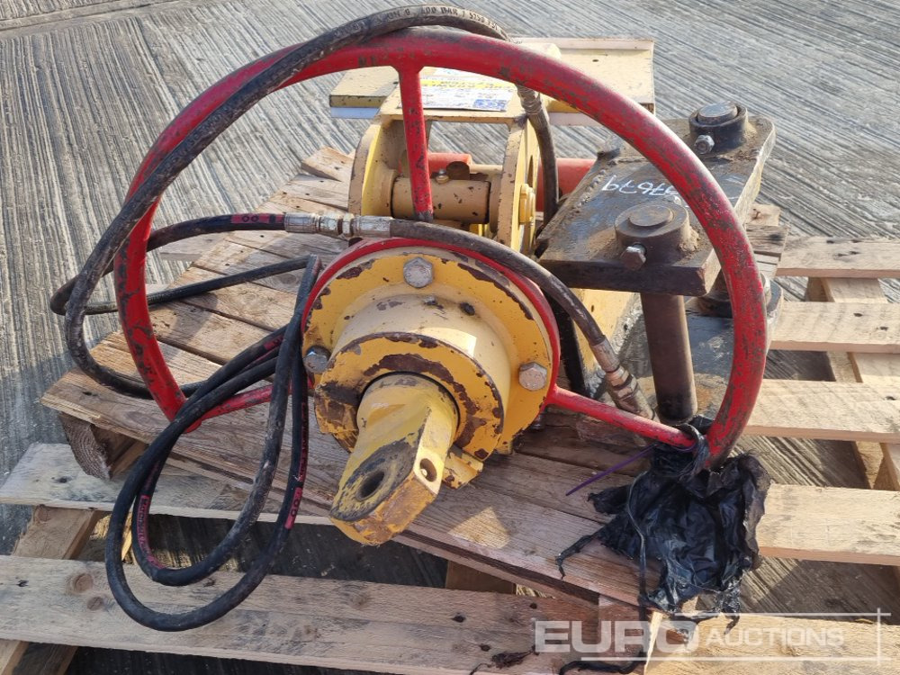 Idrobenne Hydraulic Rotating Kerb Lifter to suit Crane, Headstock 40mm Pin to suit Mini ...